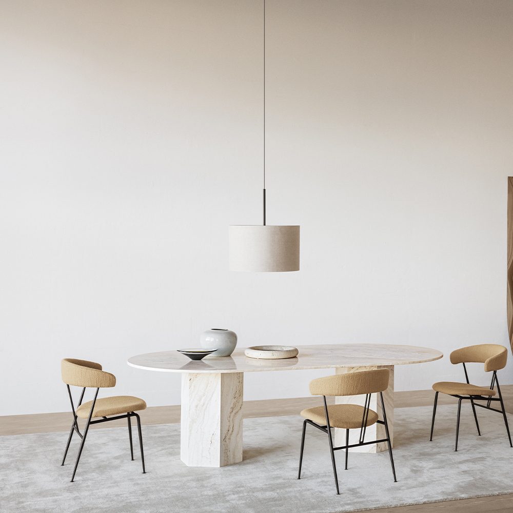 Gubi - Epic Dining Table | Elliptical | Travertine - Gubi - Paustian Gubi - Epic Dining Table | Elliptical | Travertine - Gubi - Paustian