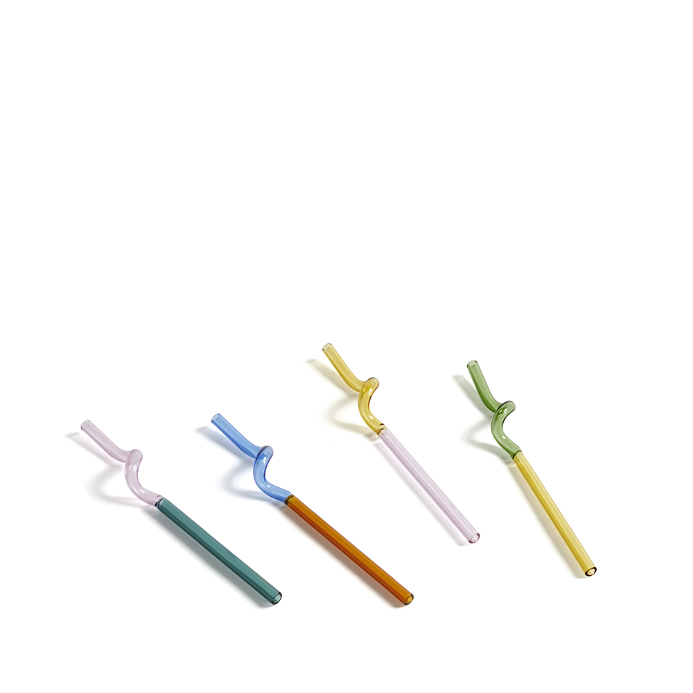 Hay - Sip | Spiral Straw 4 stk. Multi - Hay - Designdelicatessen / Lager